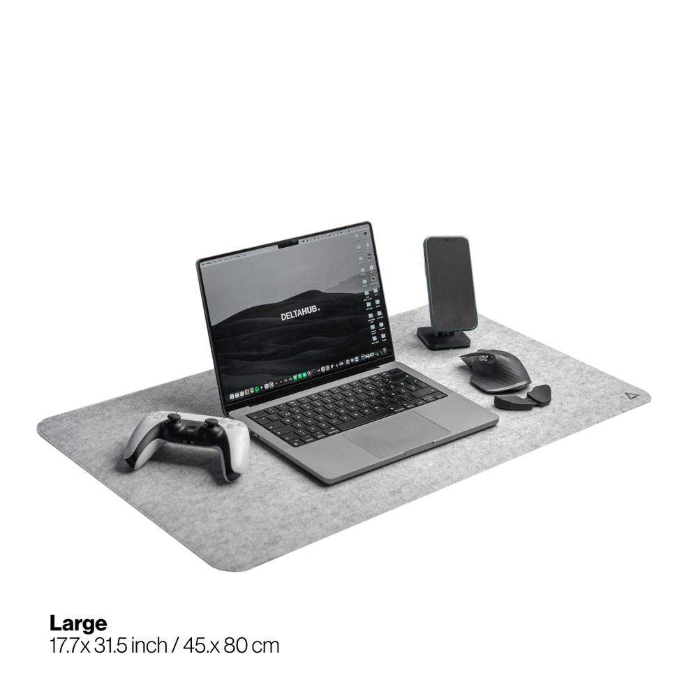 Minimalistic Desk Mat - Cozy Felt Comfort | DeltaHub