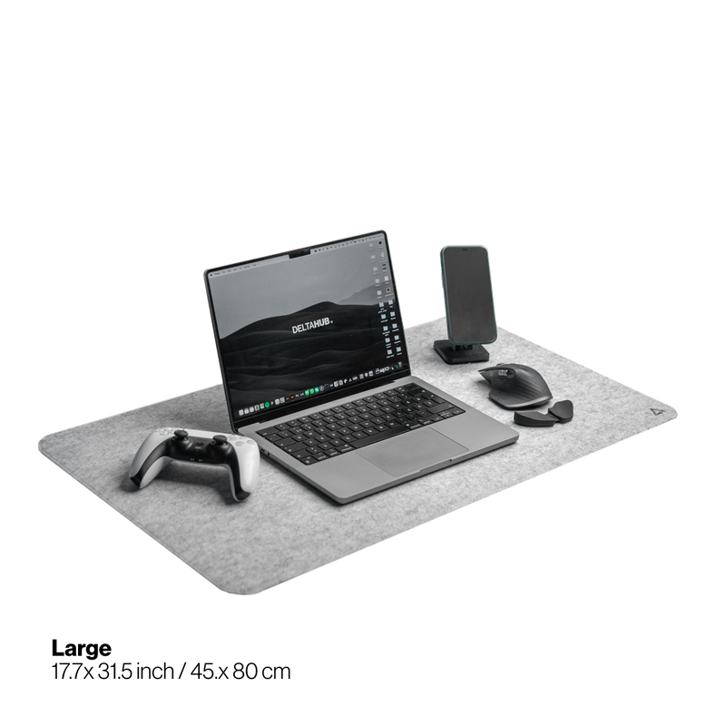Minimalistic Desk Mat - Cozy Felt Comfort | DeltaHub
